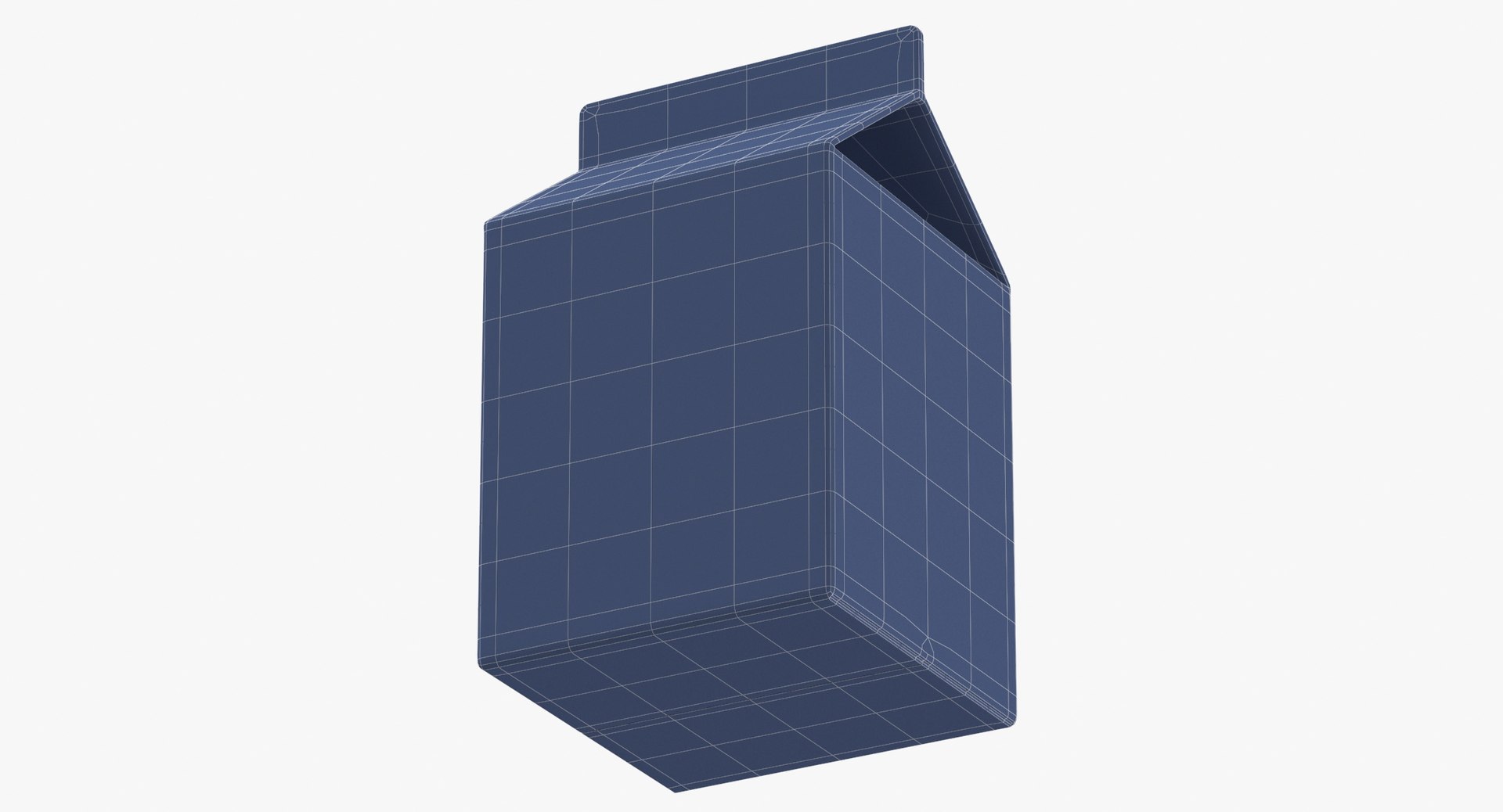 3D Milk Carton Type 01 Small Blank Blue Green And Red Label Model ...