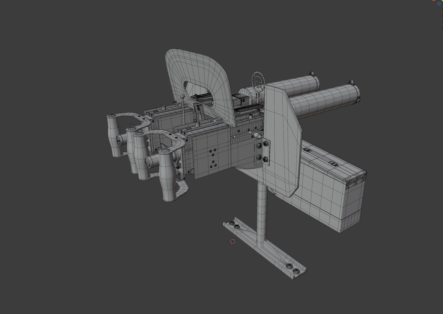 Double Brouwning M1917 3D Model - TurboSquid 1785406