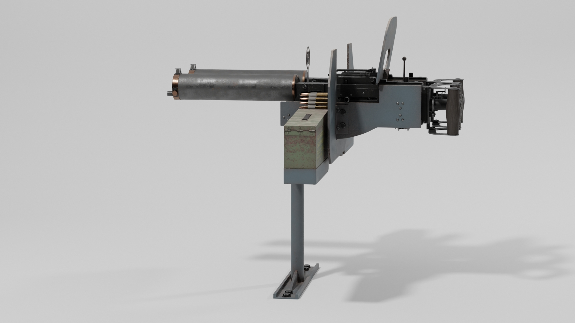 Double Brouwning M1917 3D Model - TurboSquid 1785406