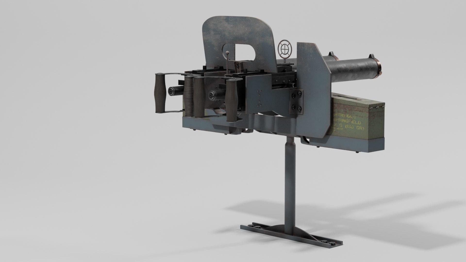 Double Brouwning M1917 3D Model - TurboSquid 1785406