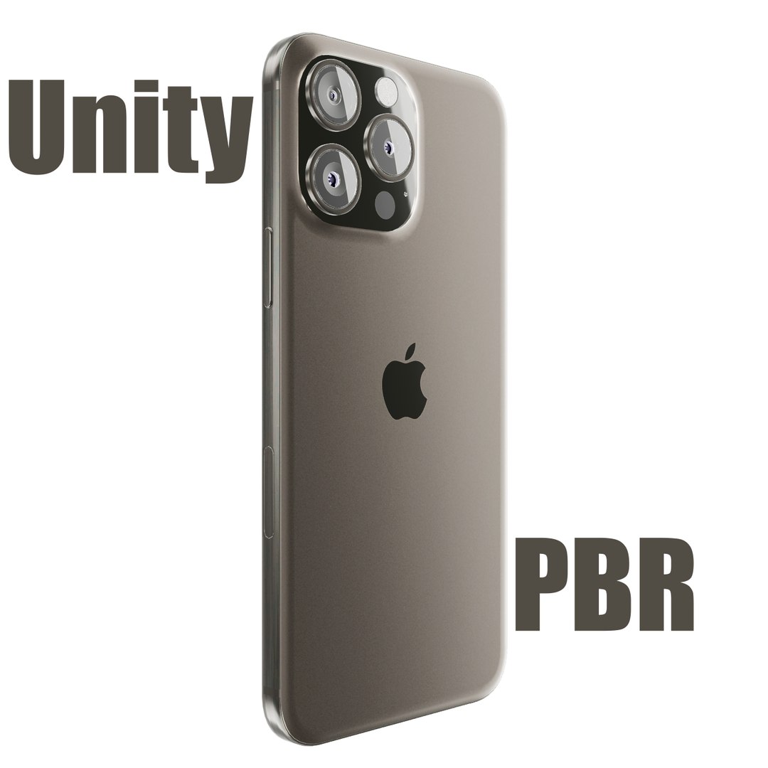 3D iPhone 15 Pro Max Unity PBR asset - TurboSquid 2132173