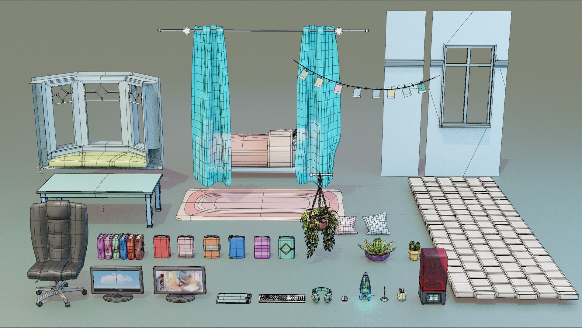 Cozy Room 3D Asset Pack 3D - TurboSquid 2209757