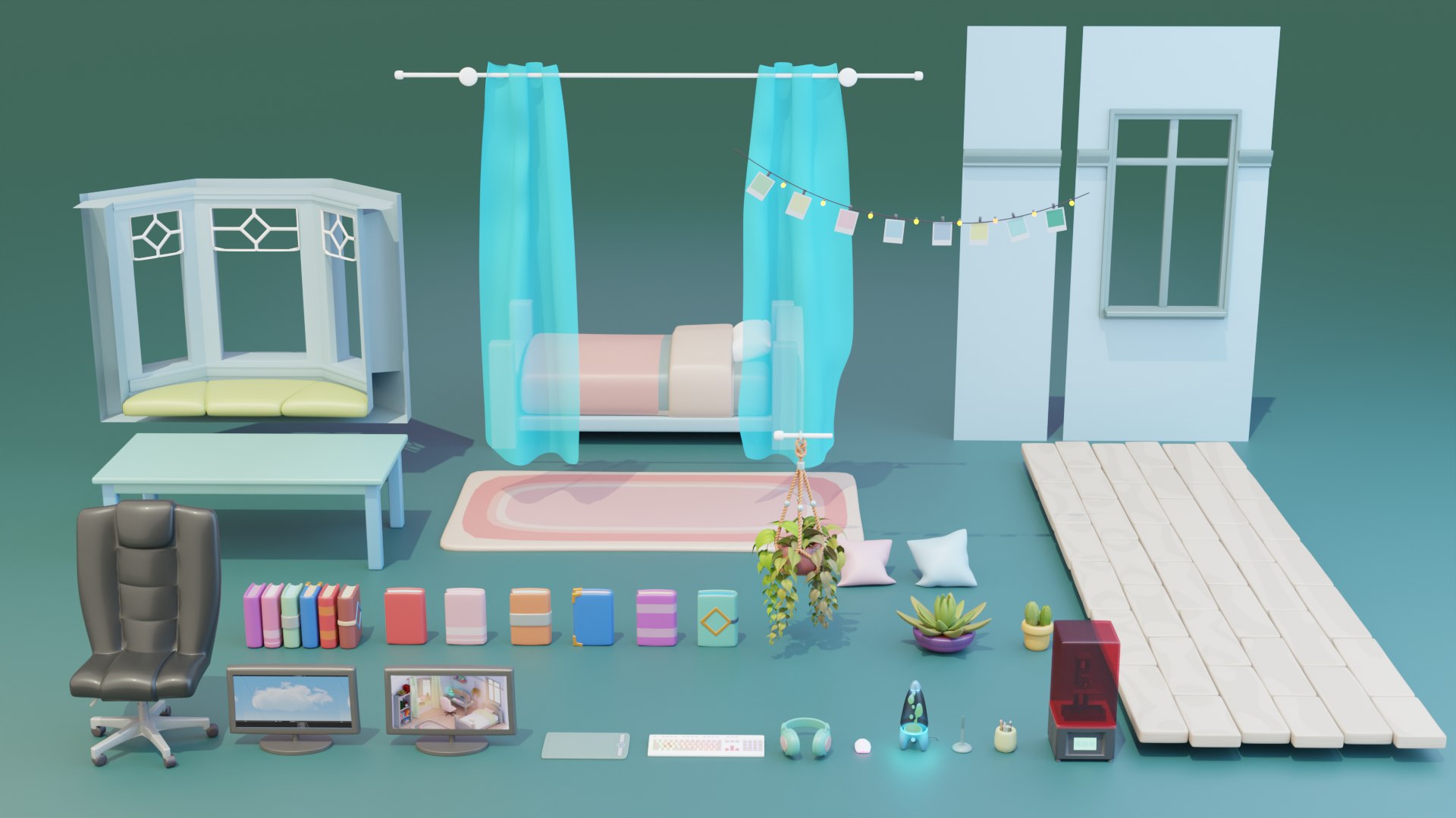 Cozy Room 3D Asset Pack 3D - TurboSquid 2209757