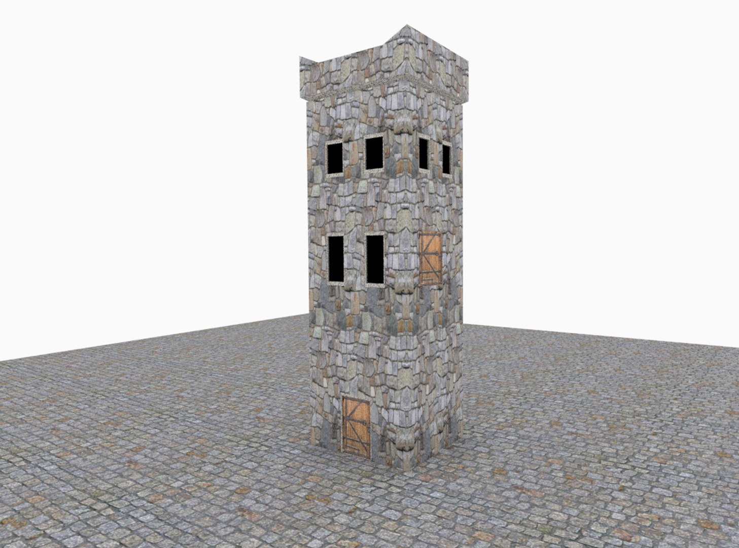 3D Medieval Tower Model - TurboSquid 1363254