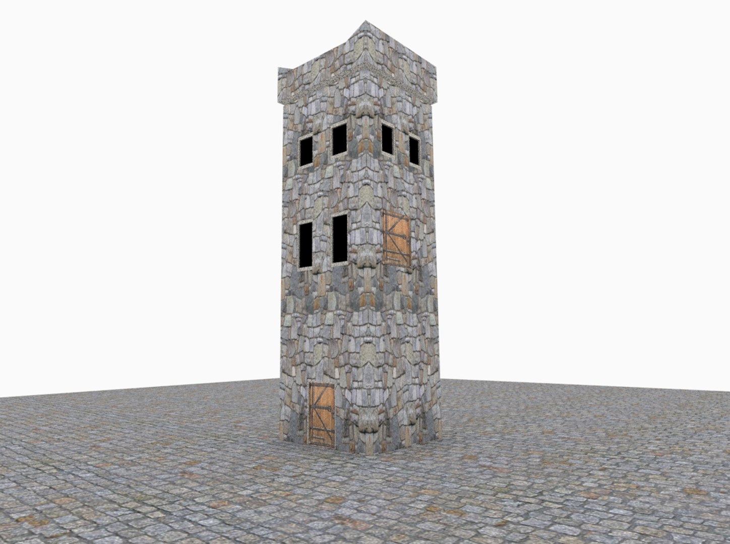 3D Medieval Tower Model - TurboSquid 1363254