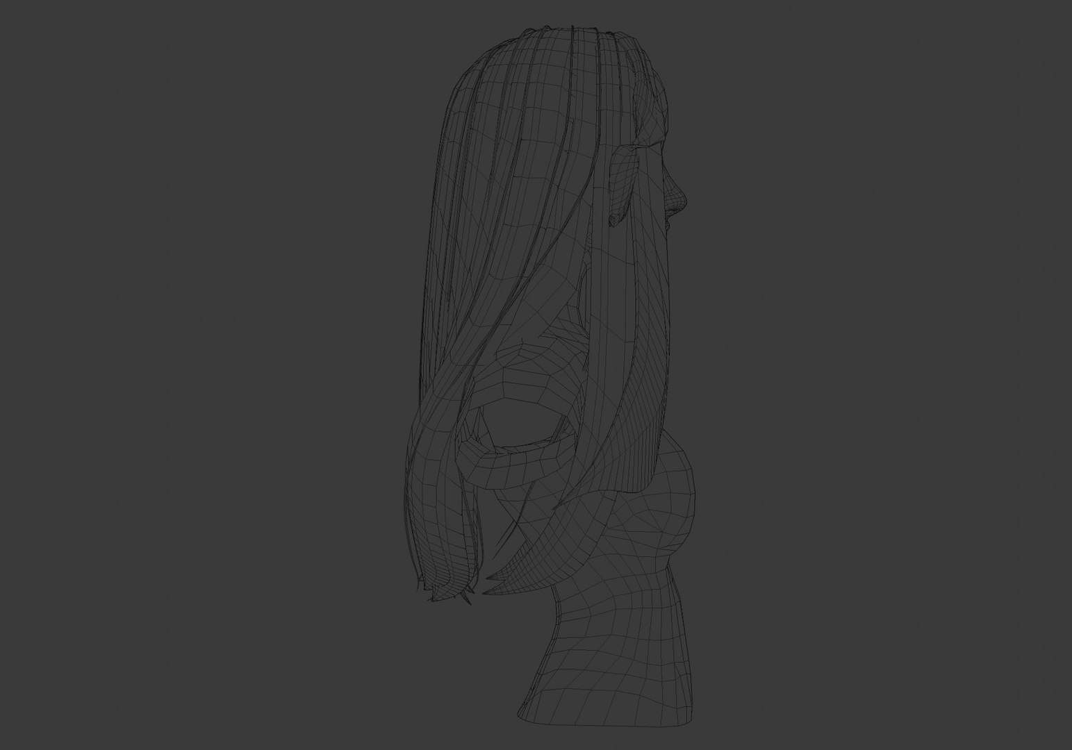 3D Female Long Hairstyle Model - TurboSquid 1932567
