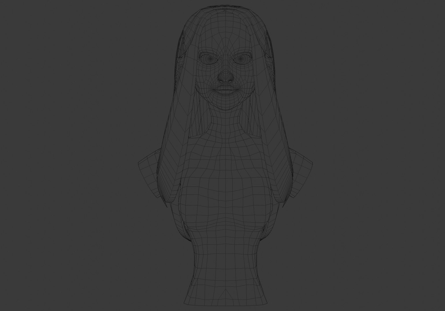 3D Female Long Hairstyle Model - TurboSquid 1932567