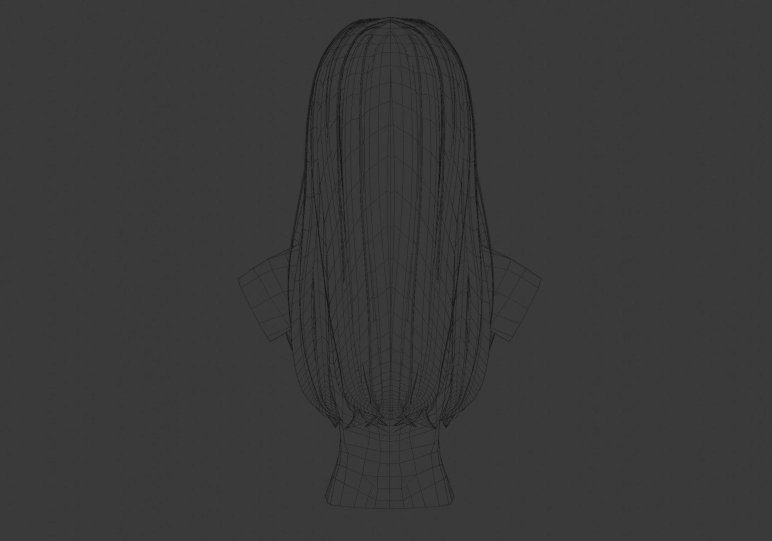 3D Female Long Hairstyle Model - TurboSquid 1932567