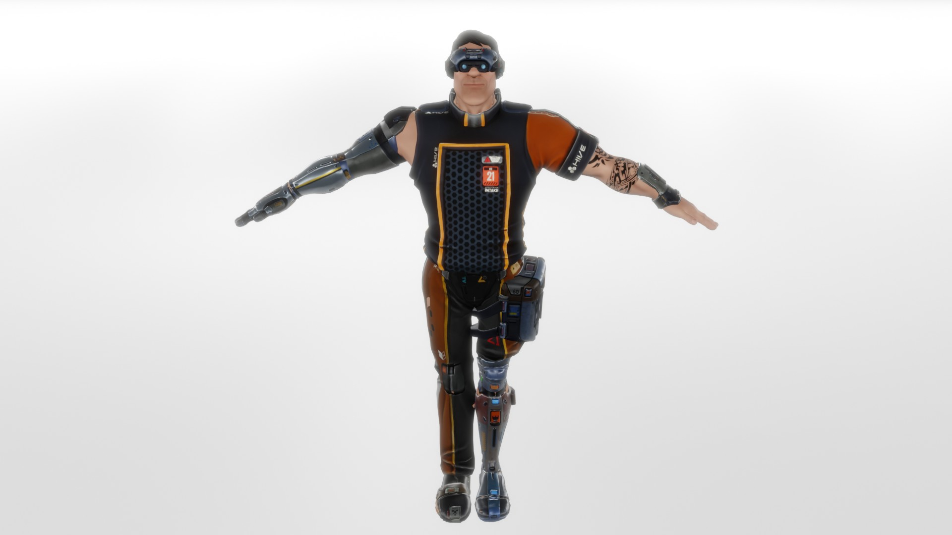 3D Model Cartoon Rigged Fighter Man-Gilberto Character 3D Model ...