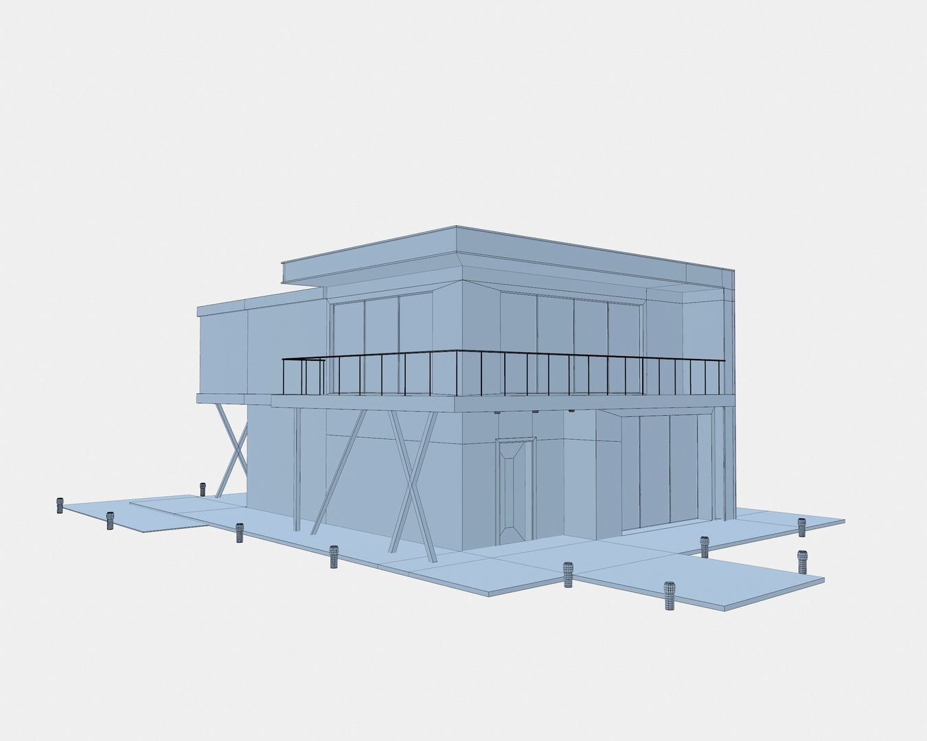 Loft Style House 3D - TurboSquid 1286800