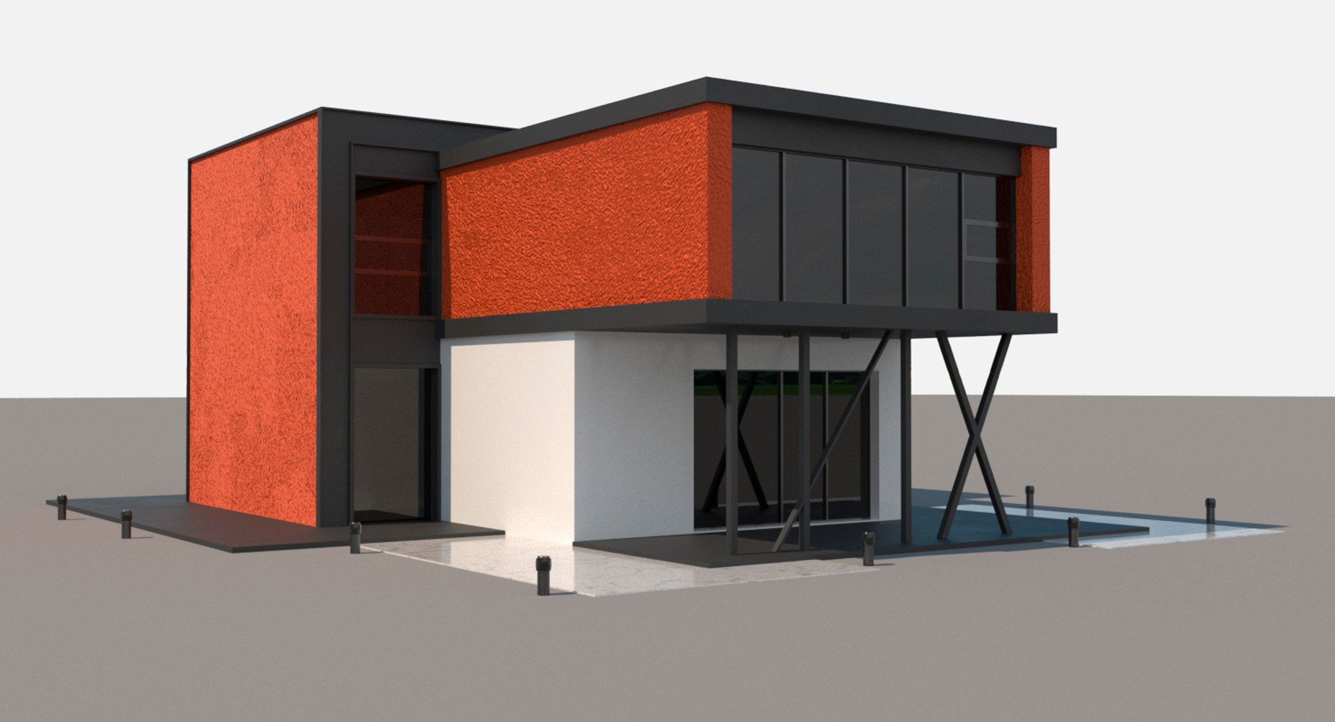 Loft Style House 3D - TurboSquid 1286800