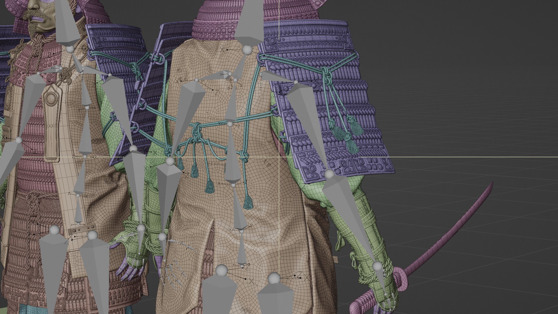 MEDIEVAL Japanese Samurai Rigged 3D Model - TurboSquid 1980270