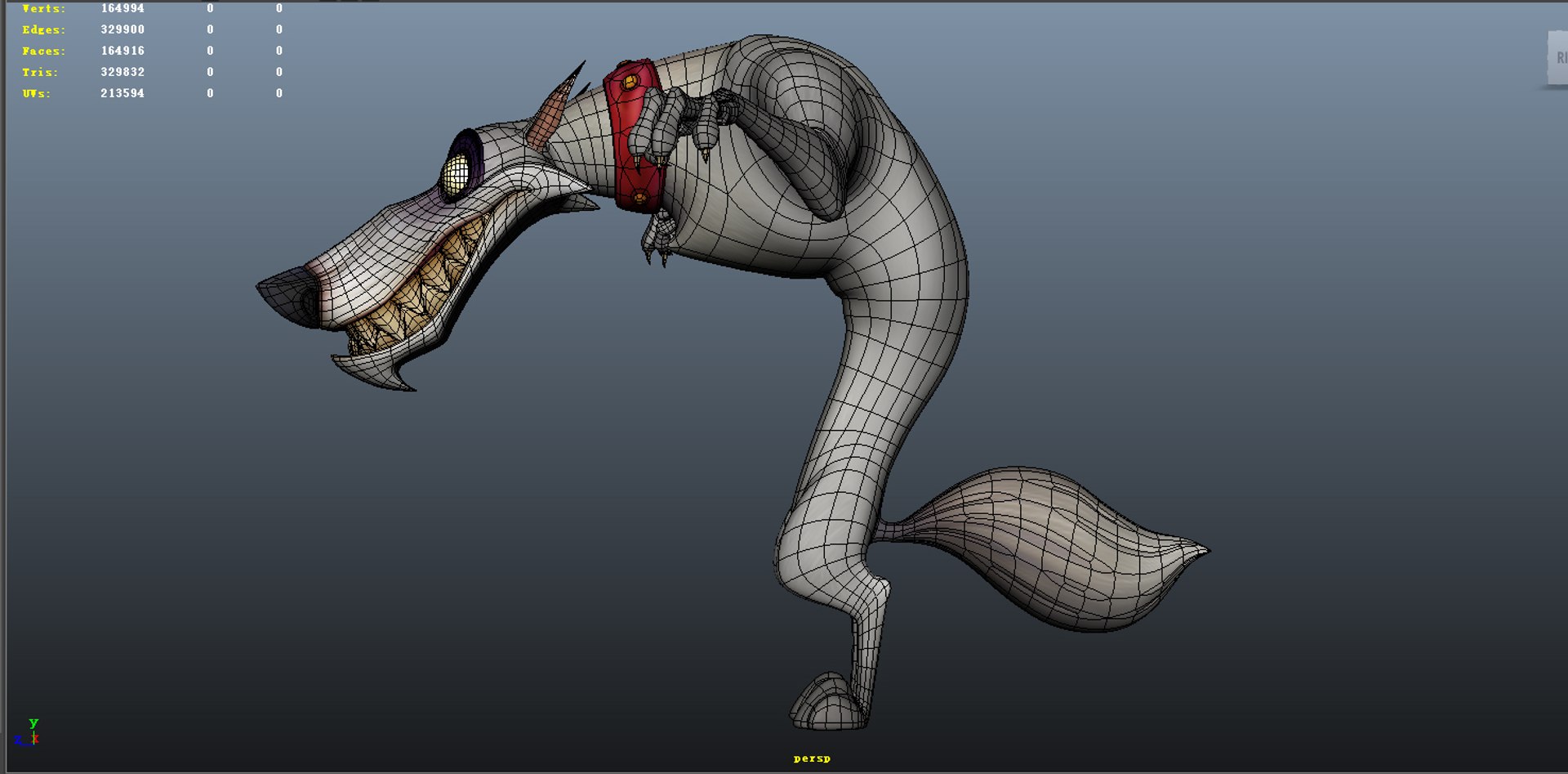 3d Wolf Cartoon Toon Model