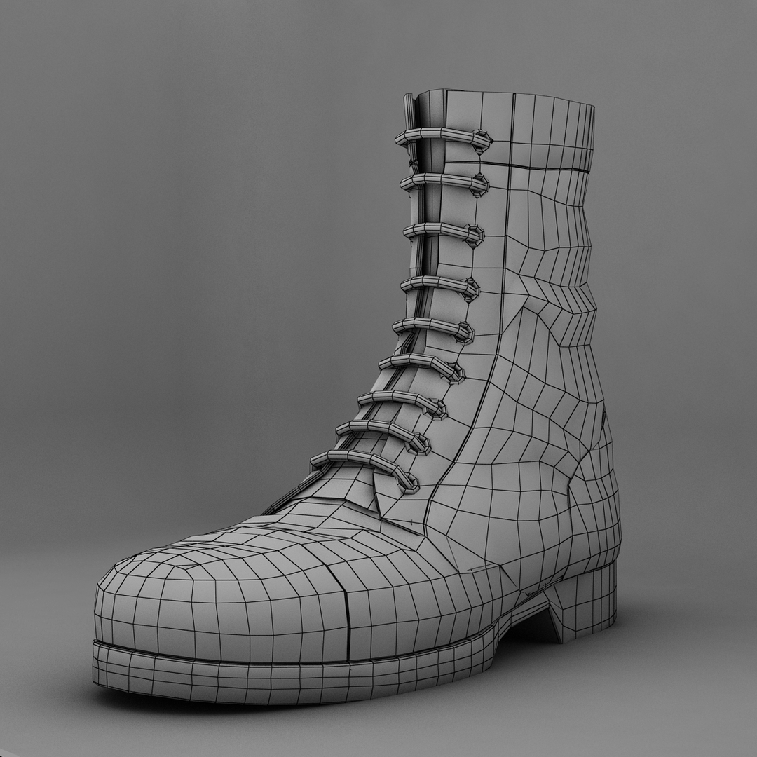 3d realistic boot model