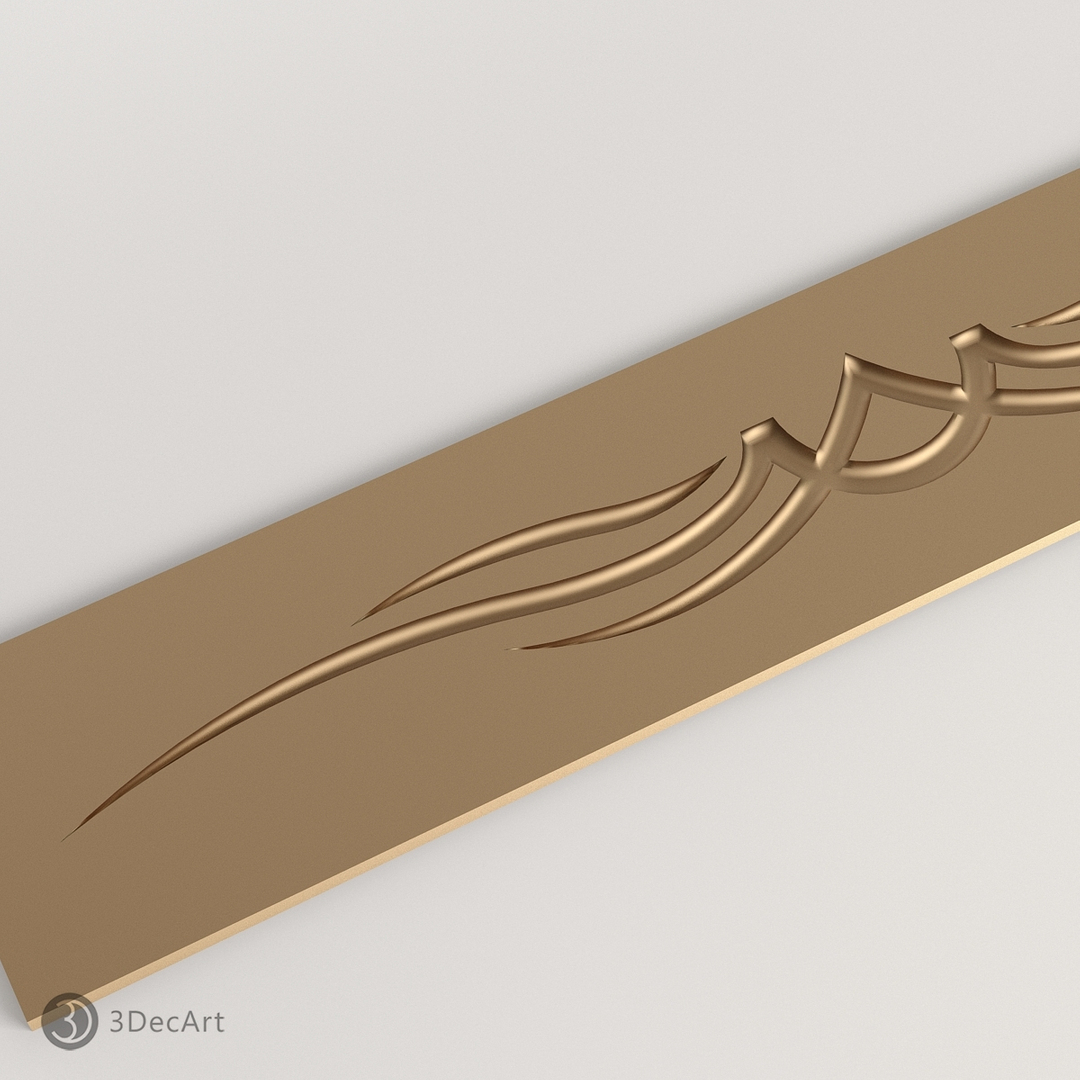 3d carved scroll cnc model