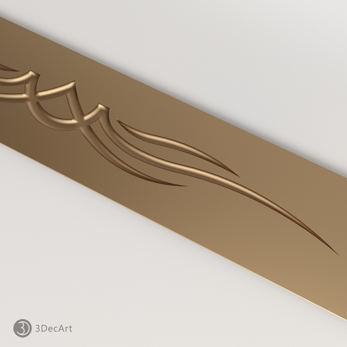 3d carved scroll cnc model