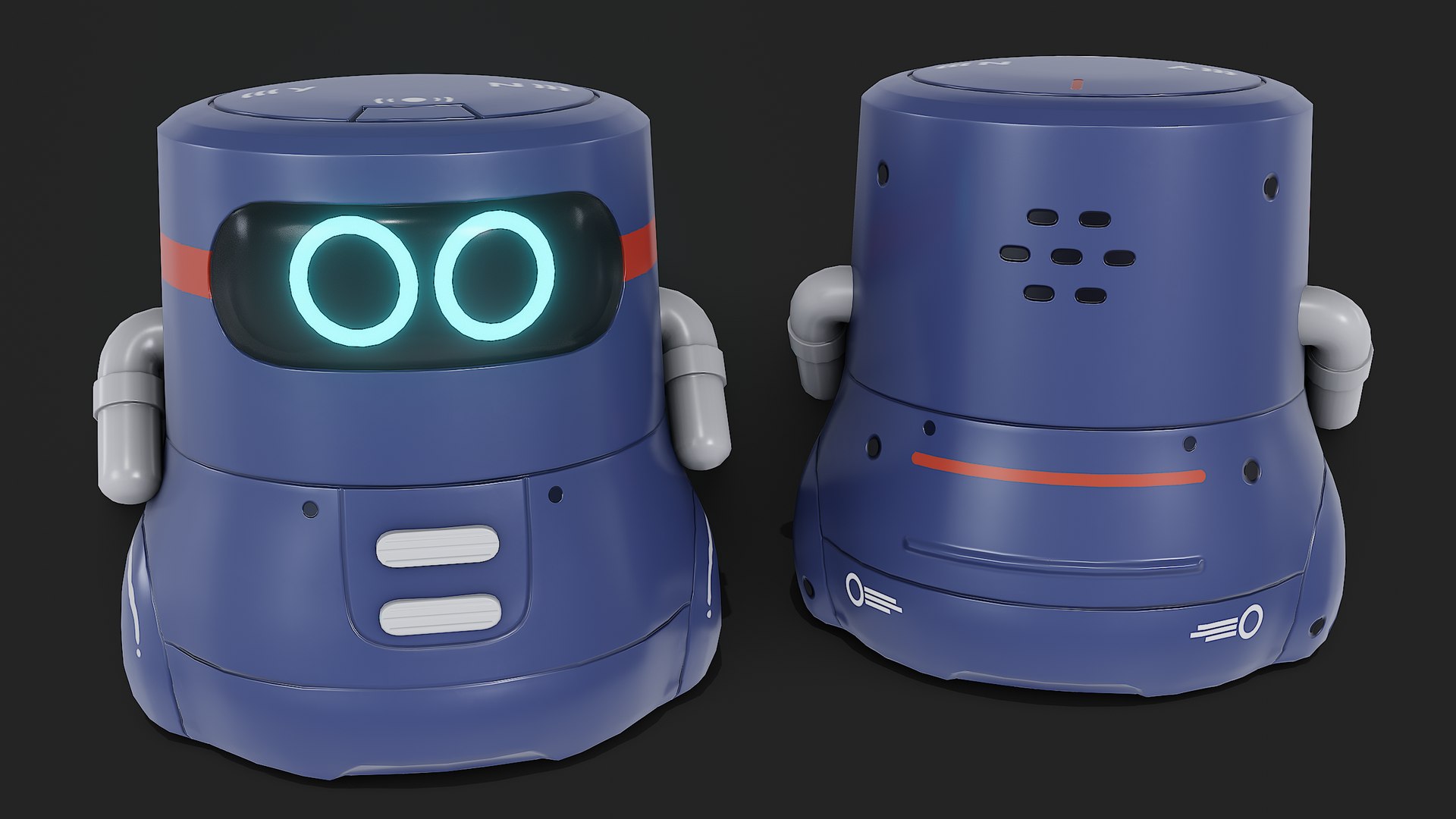 3D Blue Modern Smart Robot Toy - TurboSquid 2122939