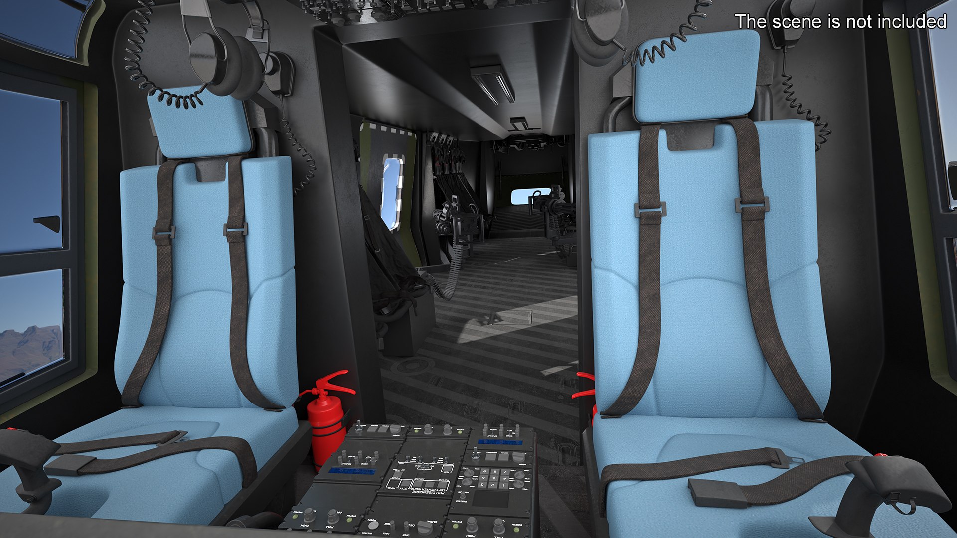 NH90 Military Transport Helicopter Green Camo With Interior 3D ...