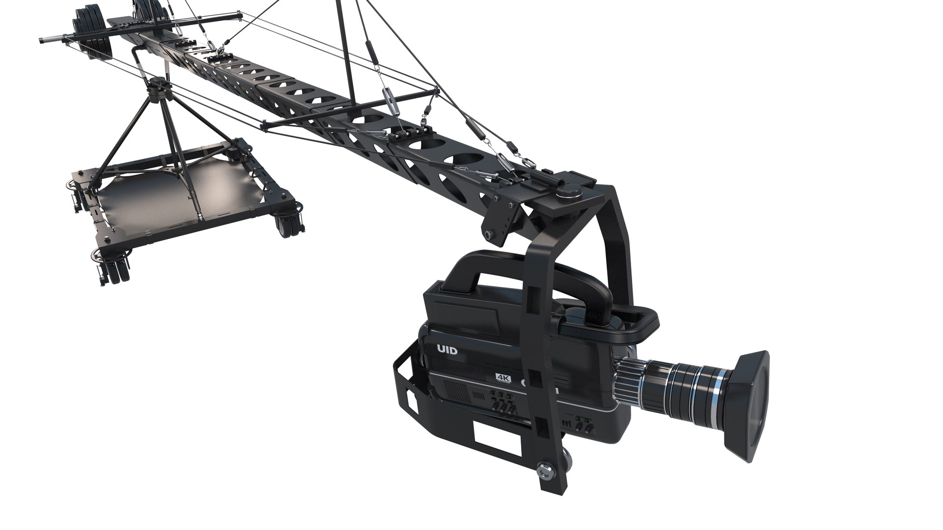 3D Video Camera With Crane - TurboSquid 1894216