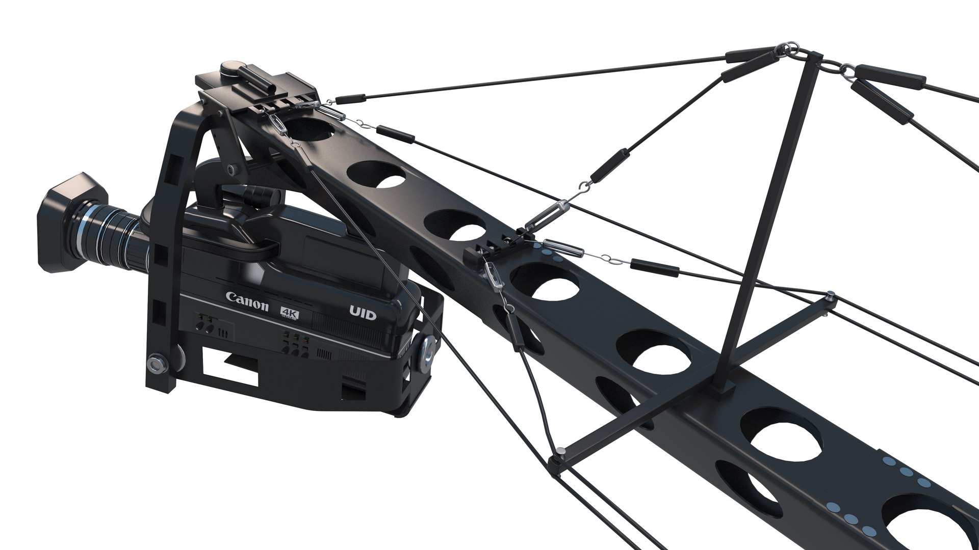 3D Video Camera With Crane - TurboSquid 1894216