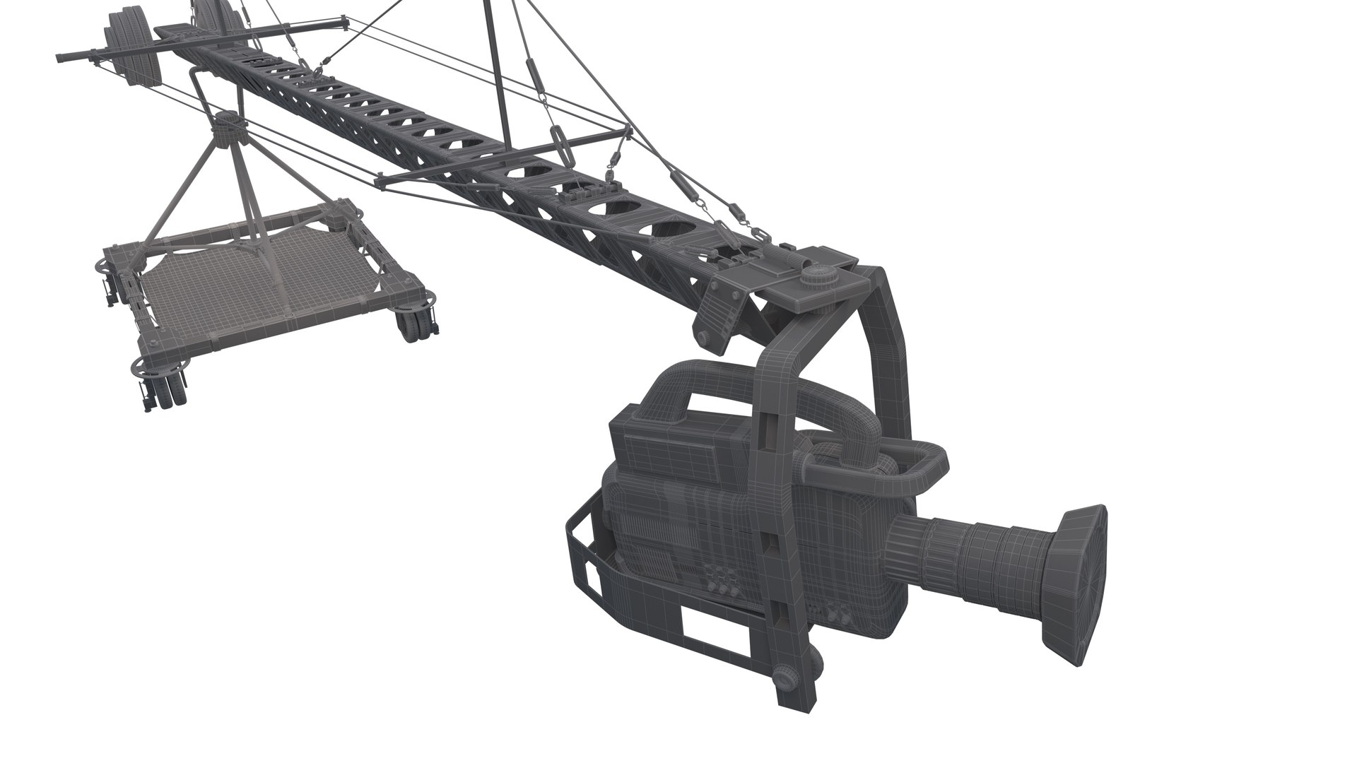 3D Video Camera With Crane - TurboSquid 1894216