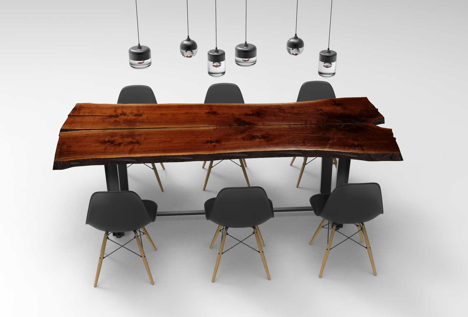 3D Model Rustic Wooden Table - TurboSquid 1589865