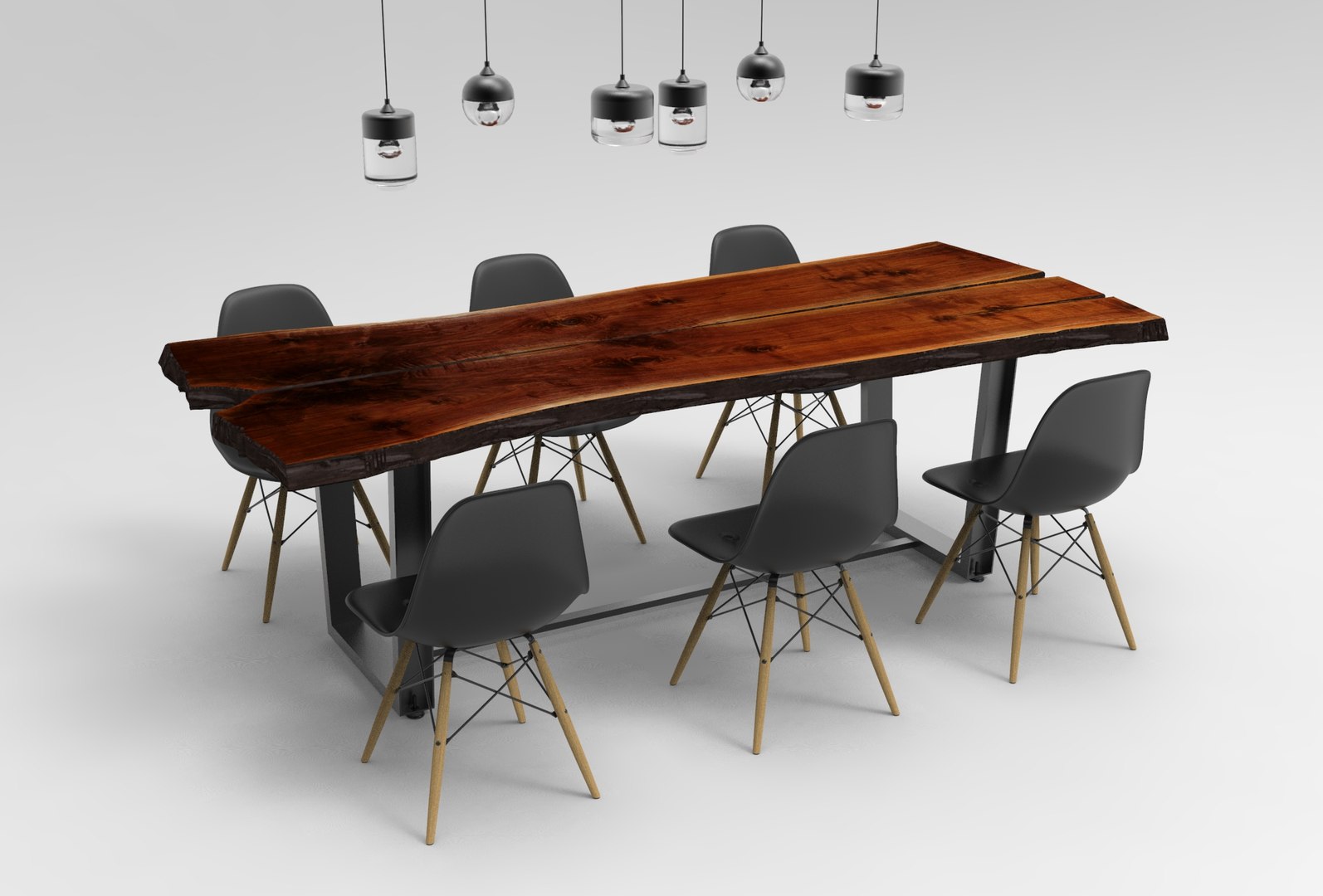 3D Model Rustic Wooden Table - TurboSquid 1589865