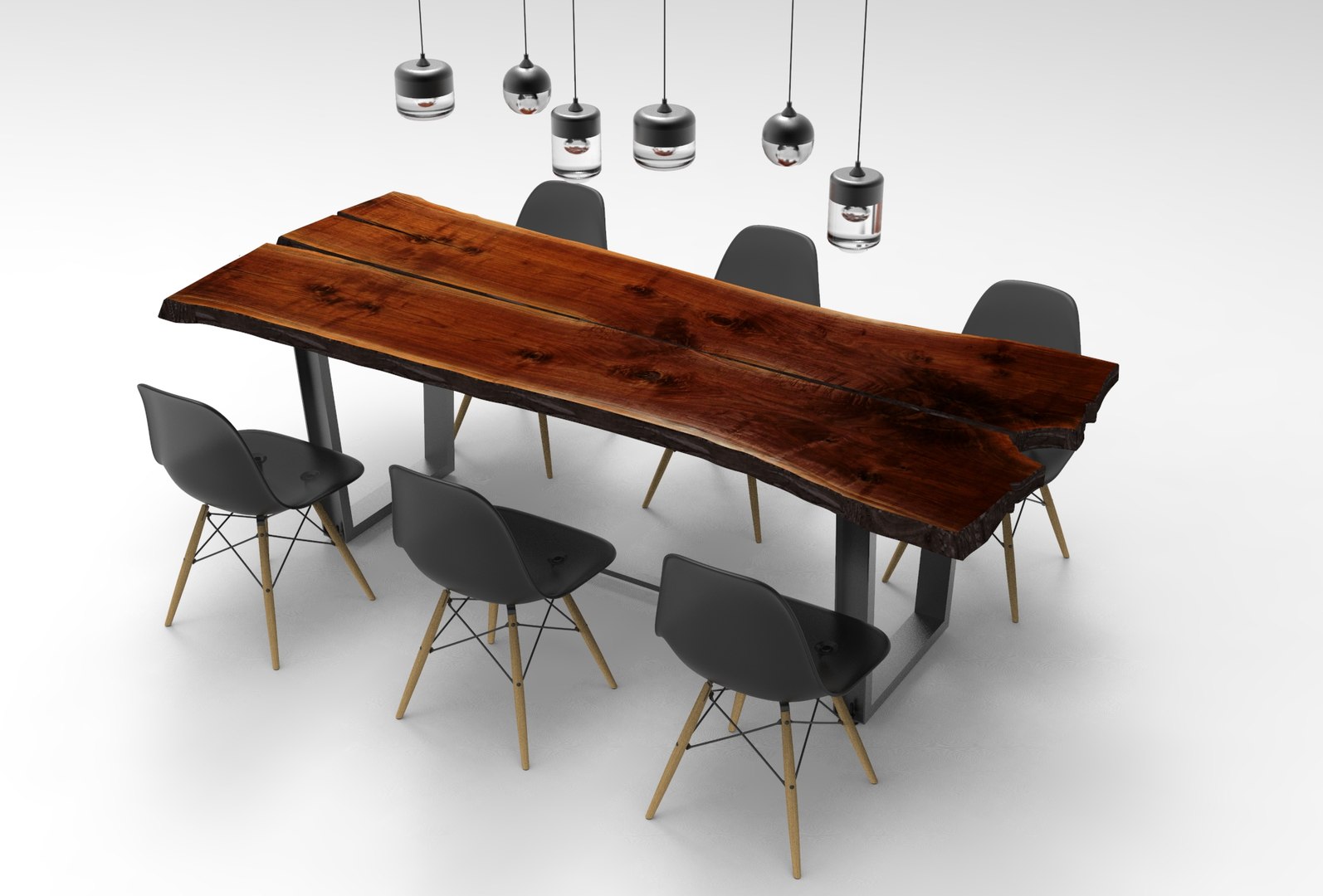 3D Model Rustic Wooden Table - TurboSquid 1589865