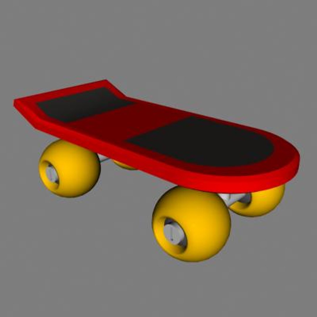 3d skateboard model