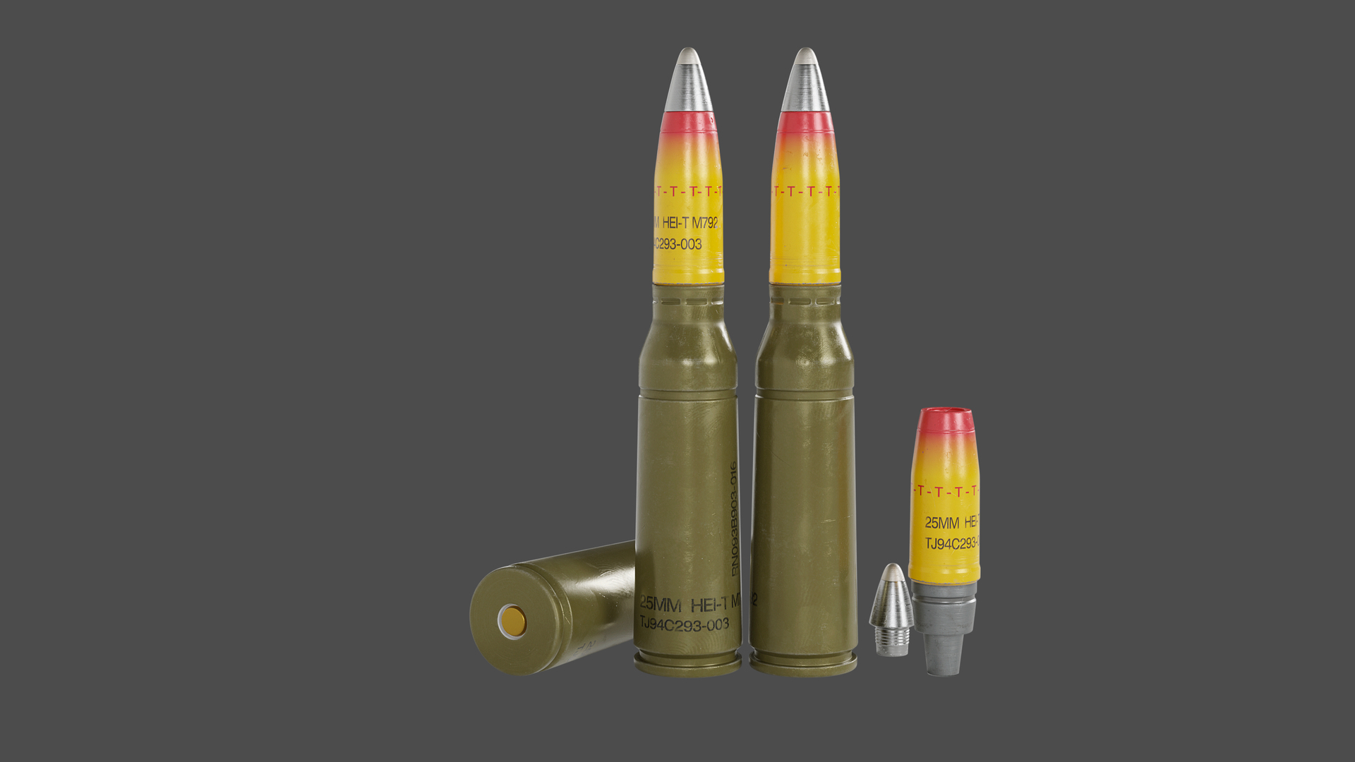25mm X 137 M792 High Explosive Projectile Cartridge 3D - TurboSquid 2272323