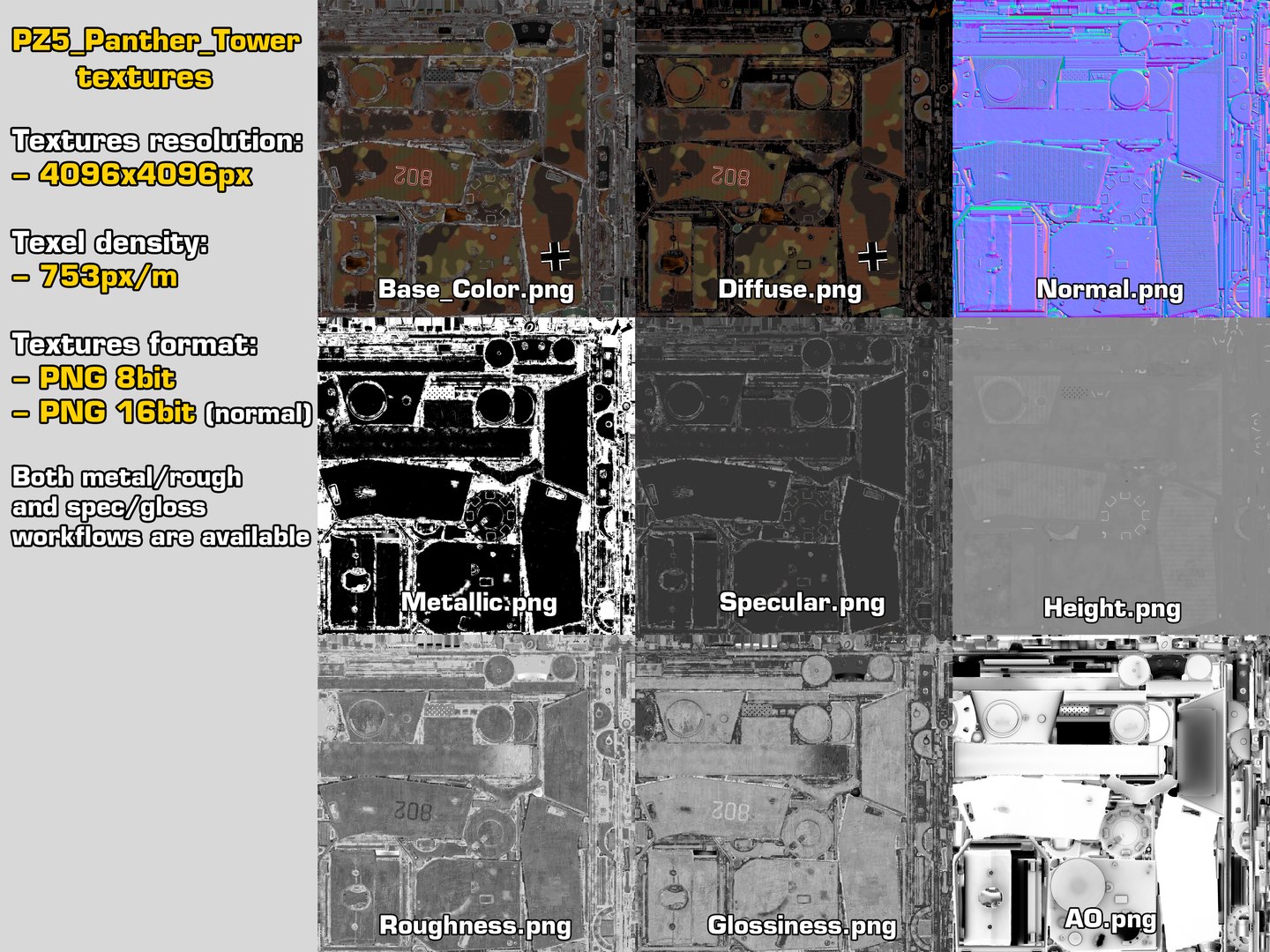 3D model panther gameready pzv tank - TurboSquid 1625740
