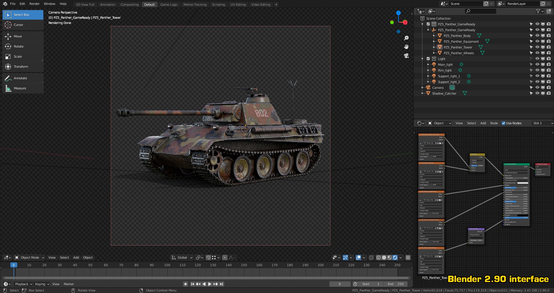 3D model panther gameready pzv tank - TurboSquid 1625740