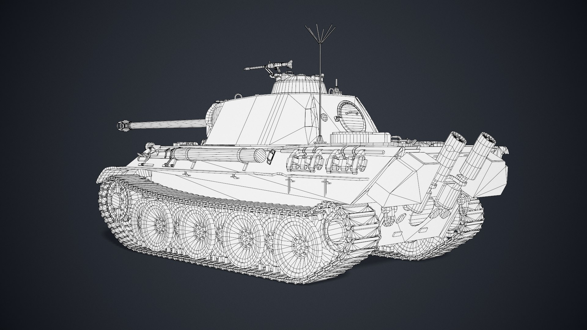 3D model panther gameready pzv tank - TurboSquid 1625740