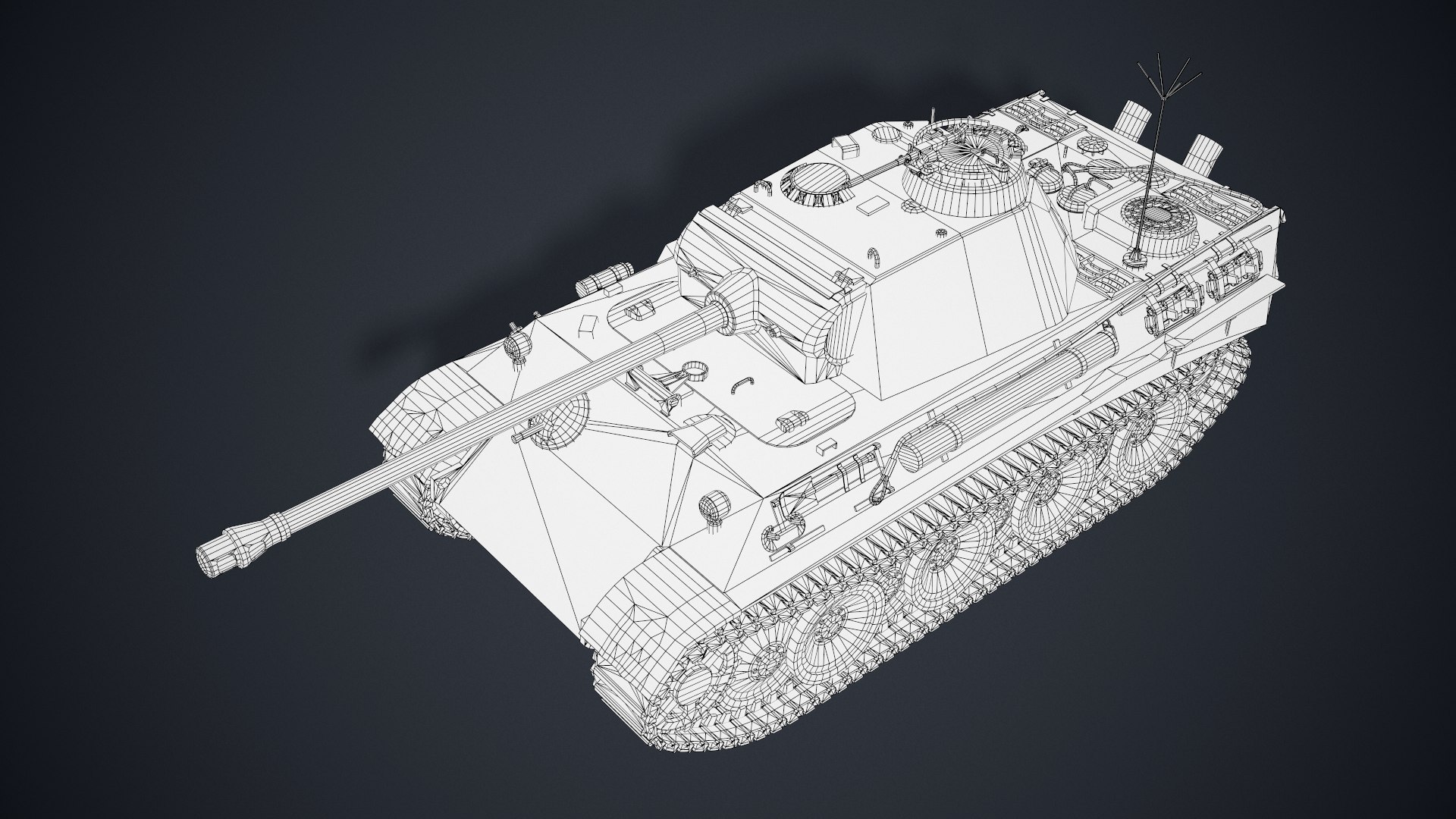 3D model panther gameready pzv tank - TurboSquid 1625740