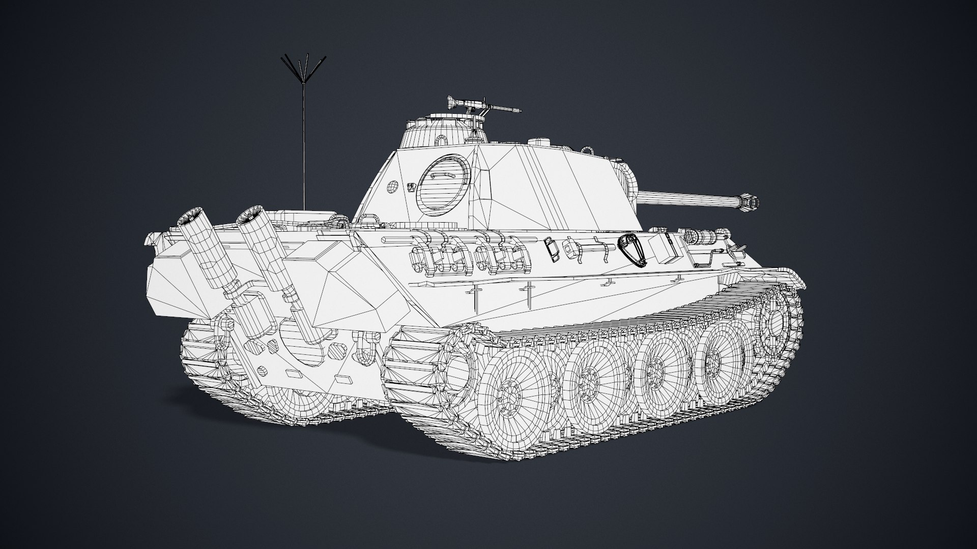 3D model panther gameready pzv tank - TurboSquid 1625740