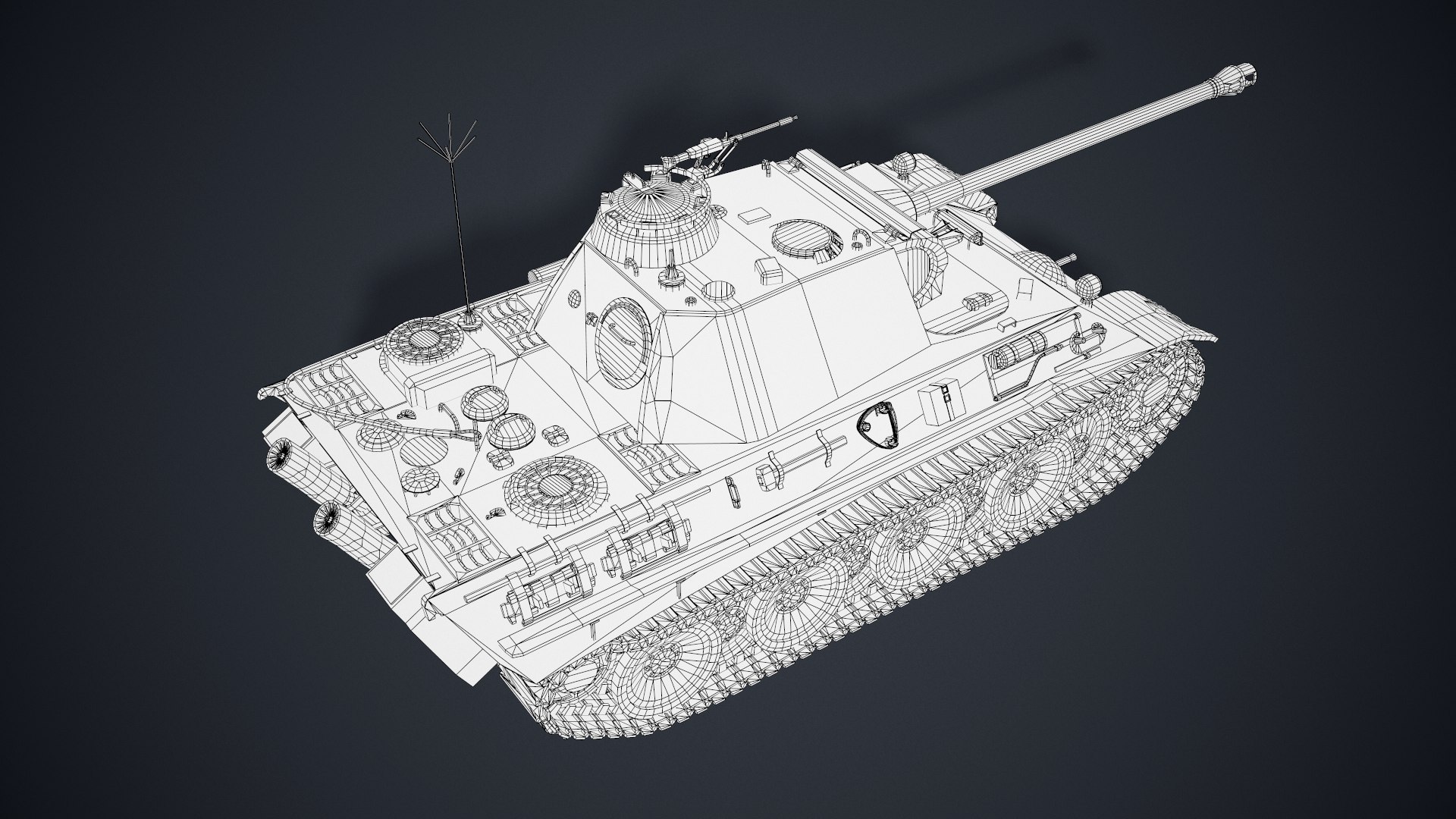 3D model panther gameready pzv tank - TurboSquid 1625740