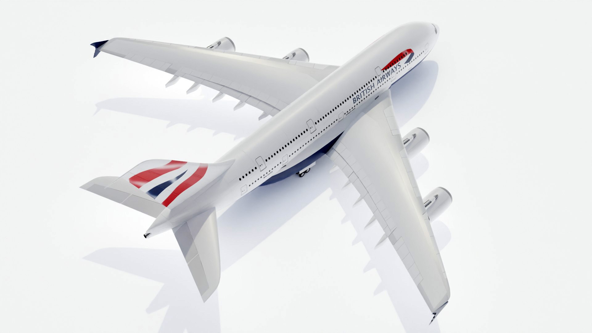 3d model airbus a380 british airways