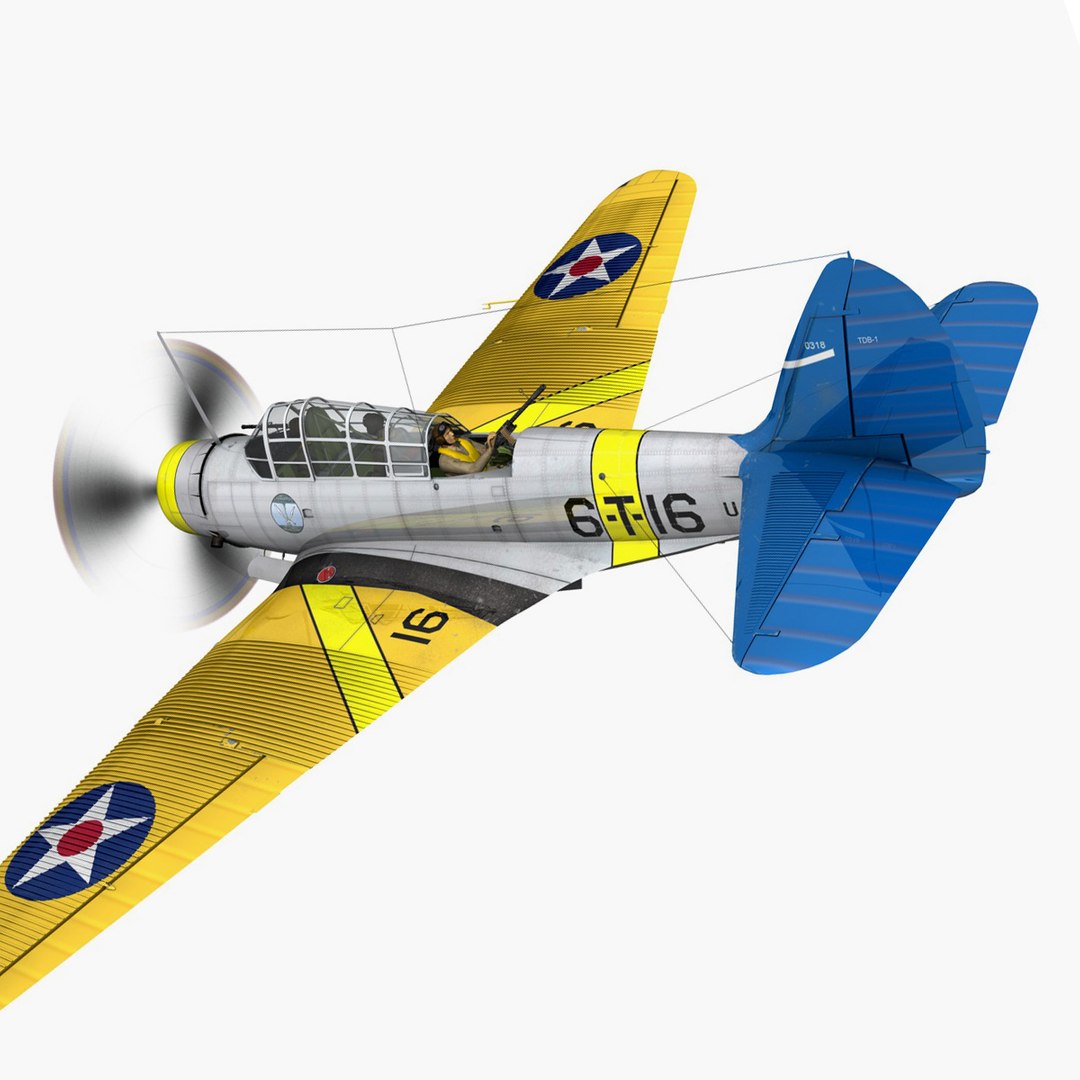 3d Douglas Tdb-1 Devastator - Model