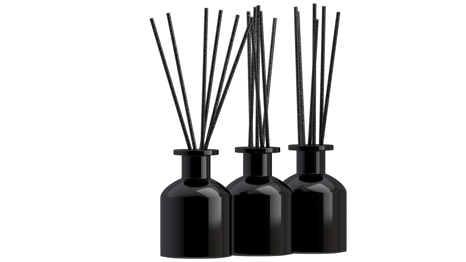 Reed Diffuser Bottle With Black Aroma Sticks 3D Model - TurboSquid 2024124