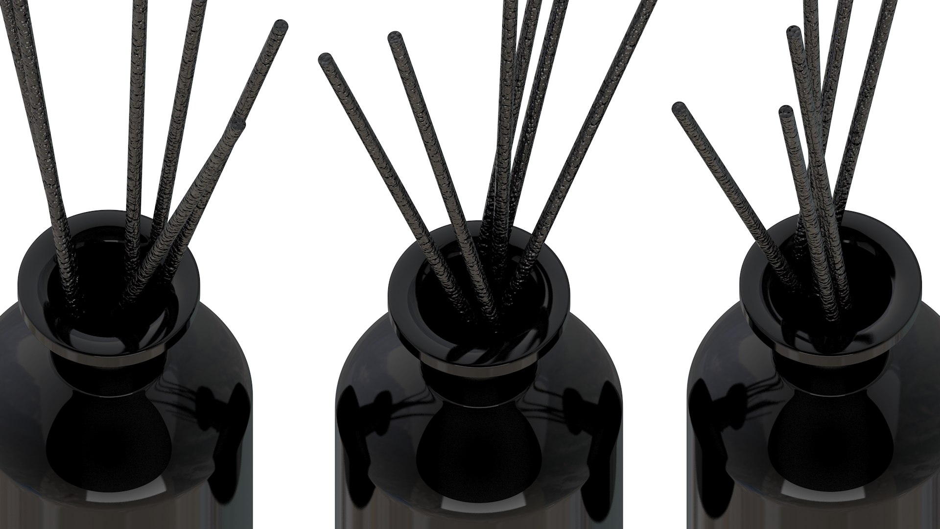 Reed Diffuser Bottle With Black Aroma Sticks 3D Model - TurboSquid 2024124