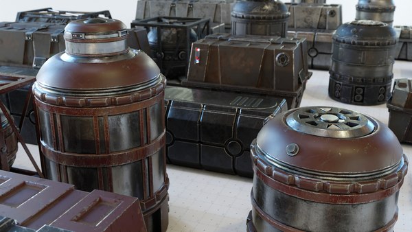 modelo 3d Star Wars Cargo Crates and Barrels 33 Variants - 3D Asset Kit ...