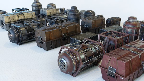 modelo 3d Star Wars Cargo Crates and Barrels 33 Variants - 3D Asset Kit ...
