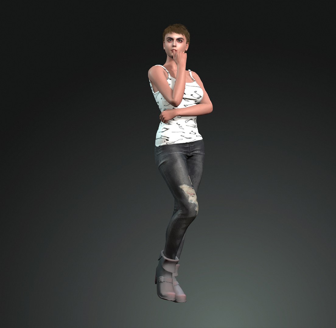 Lady Fighter Character Design 3D Model - TurboSquid 1600426