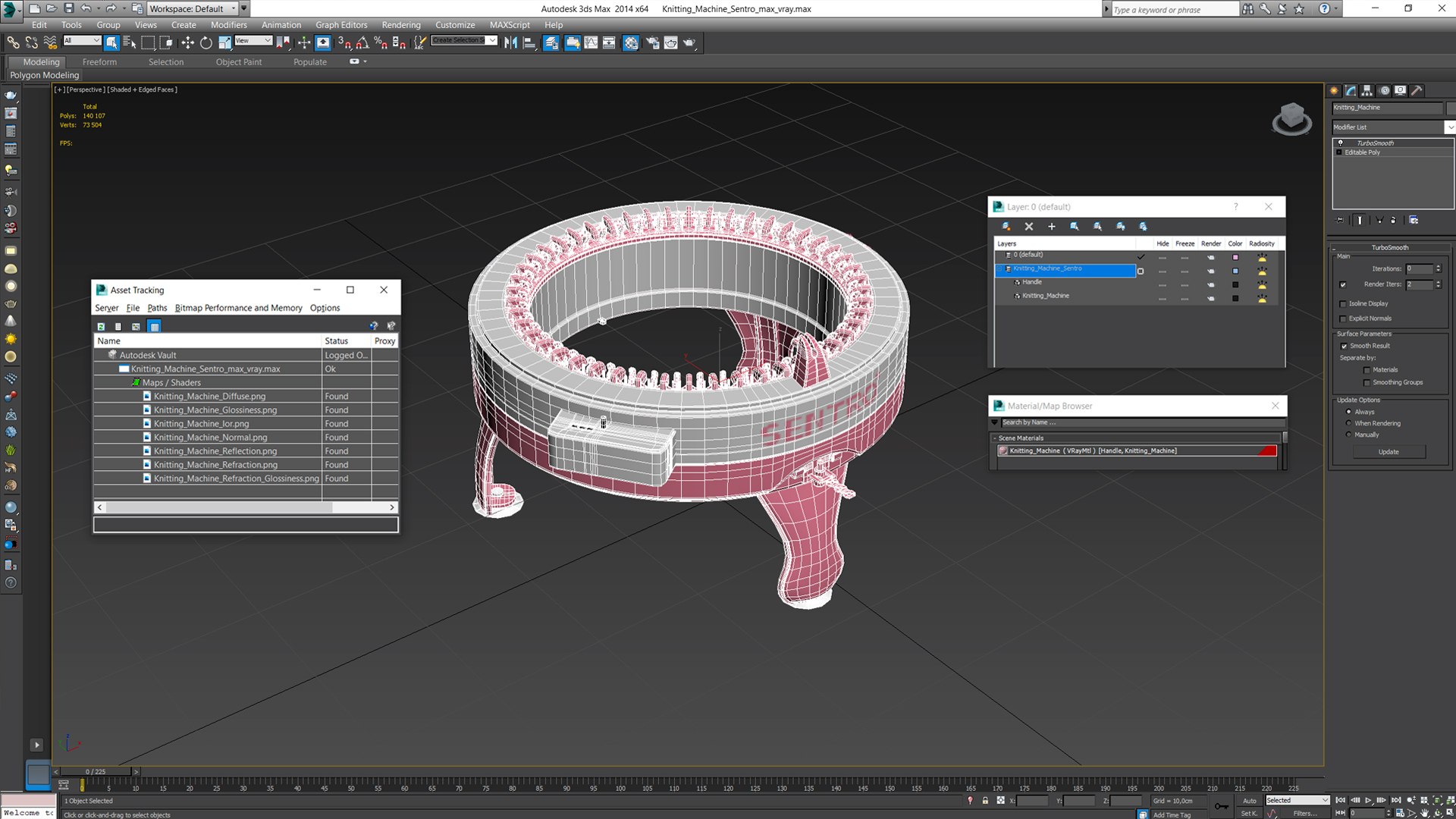 Knitting Machine Sentro 3D model - TurboSquid 1993577