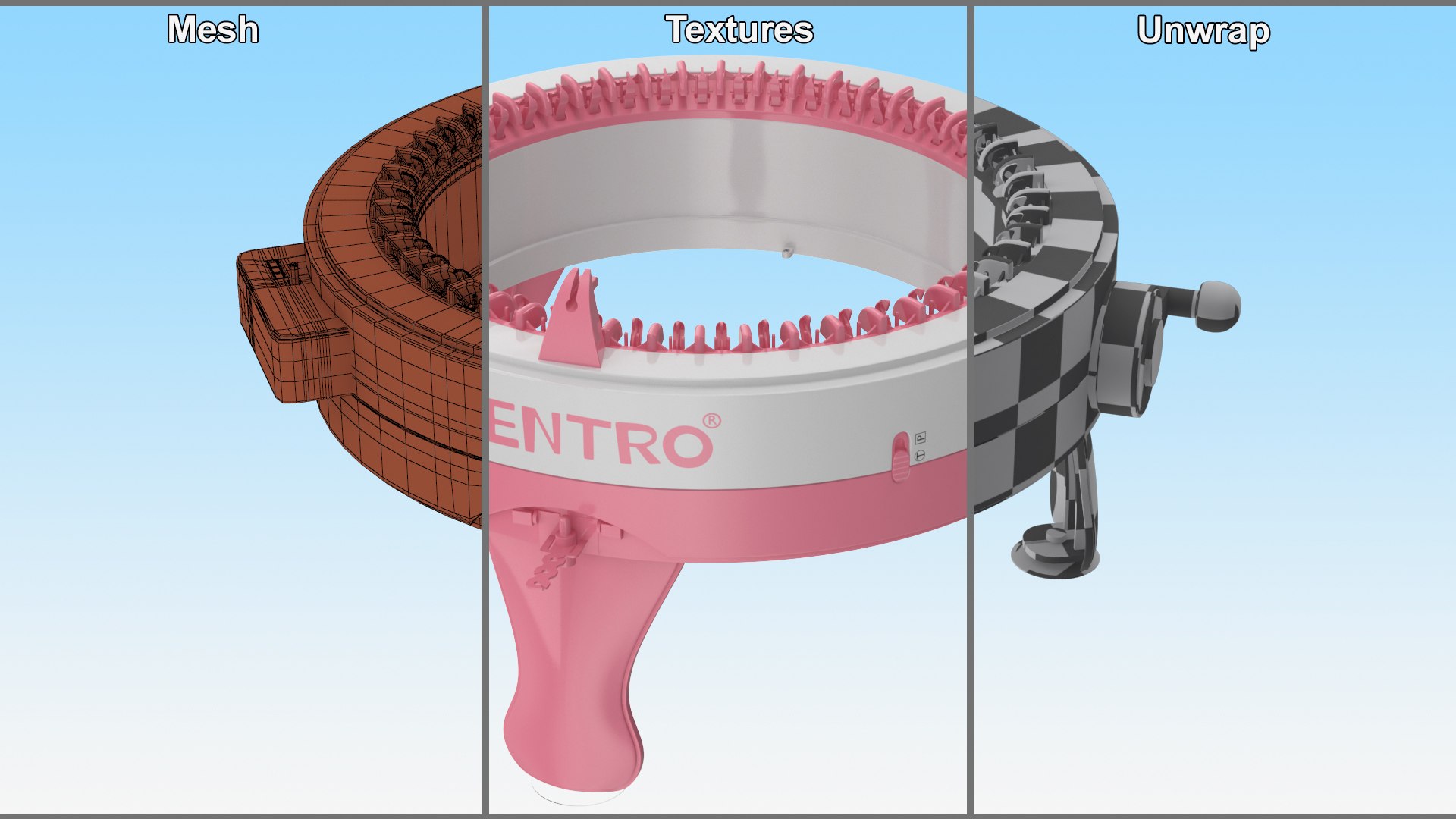 Knitting Machine Sentro 3D model - TurboSquid 1993577