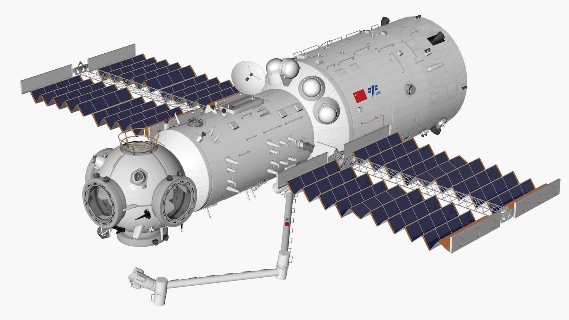 Tianhe and Long March 5B 3D model - TurboSquid 1967070