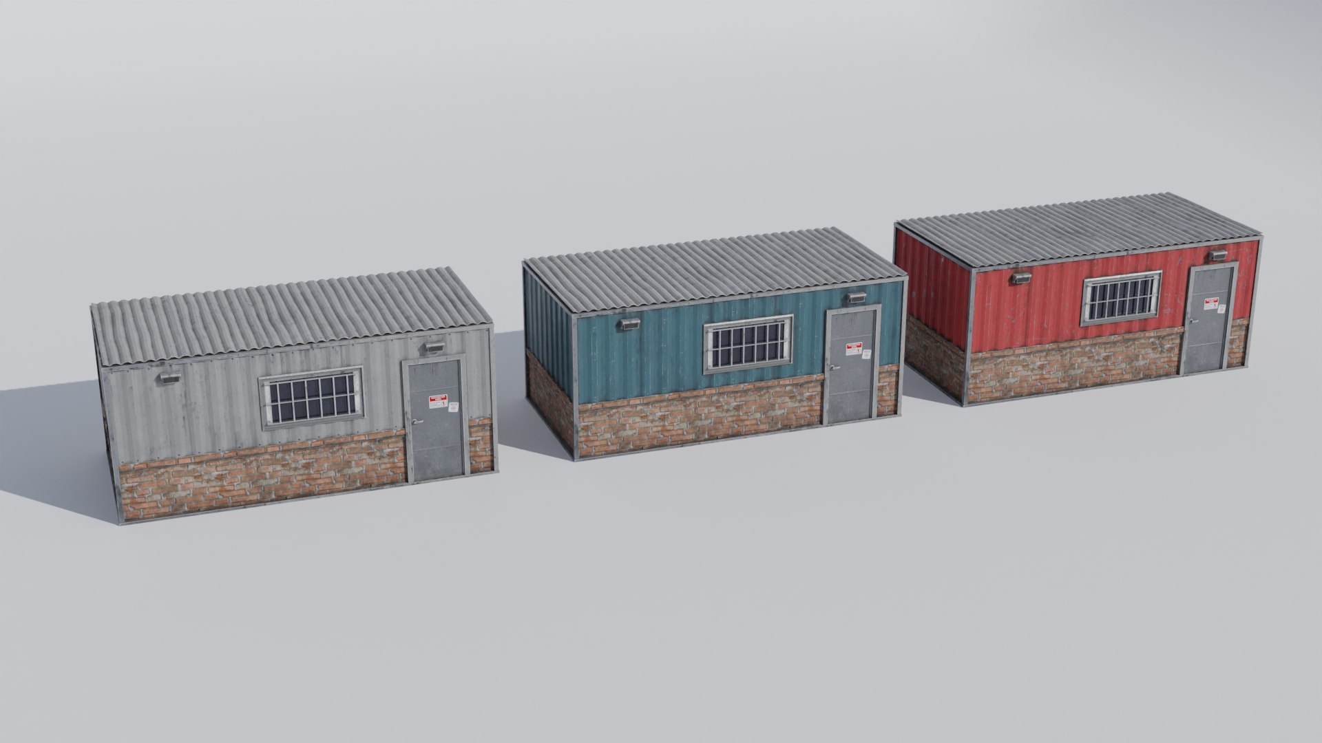 Small Utility Building Set 4K And 2K Model - TurboSquid 1974250