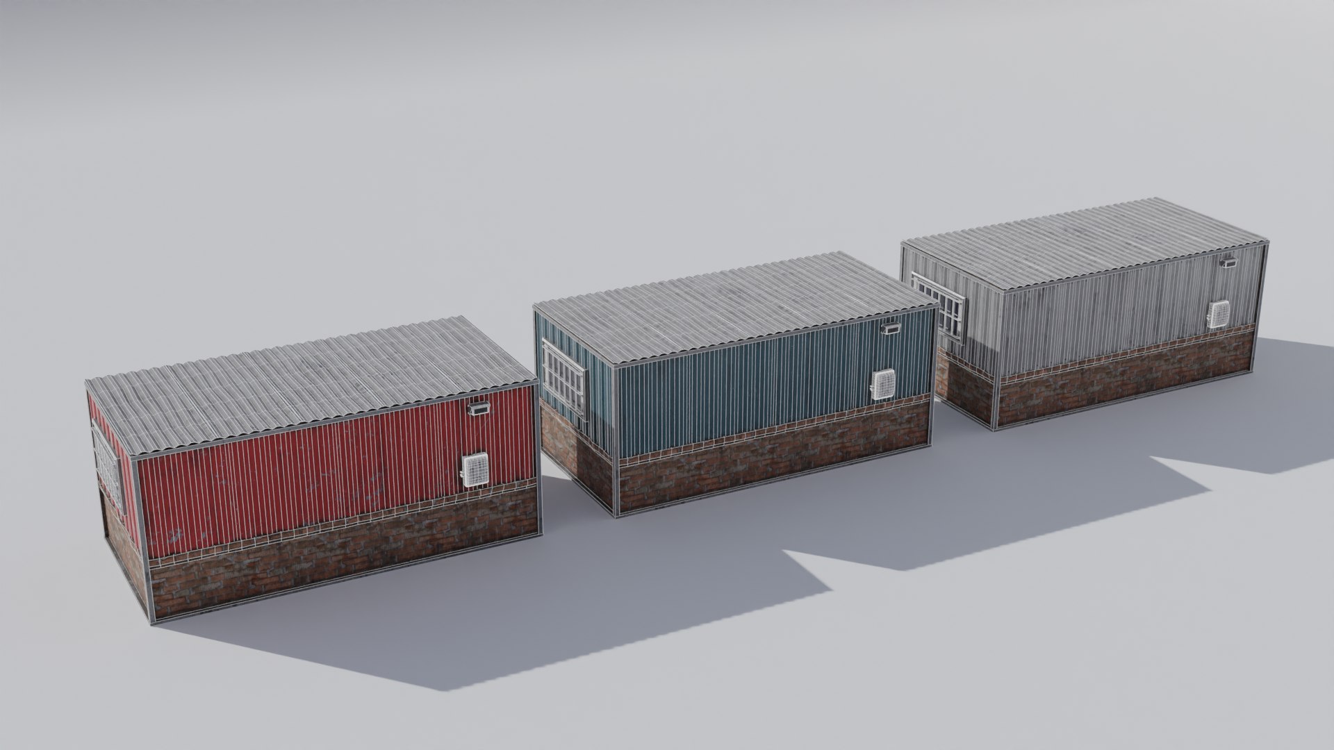 Small Utility Building Set 4K And 2K Model - TurboSquid 1974250