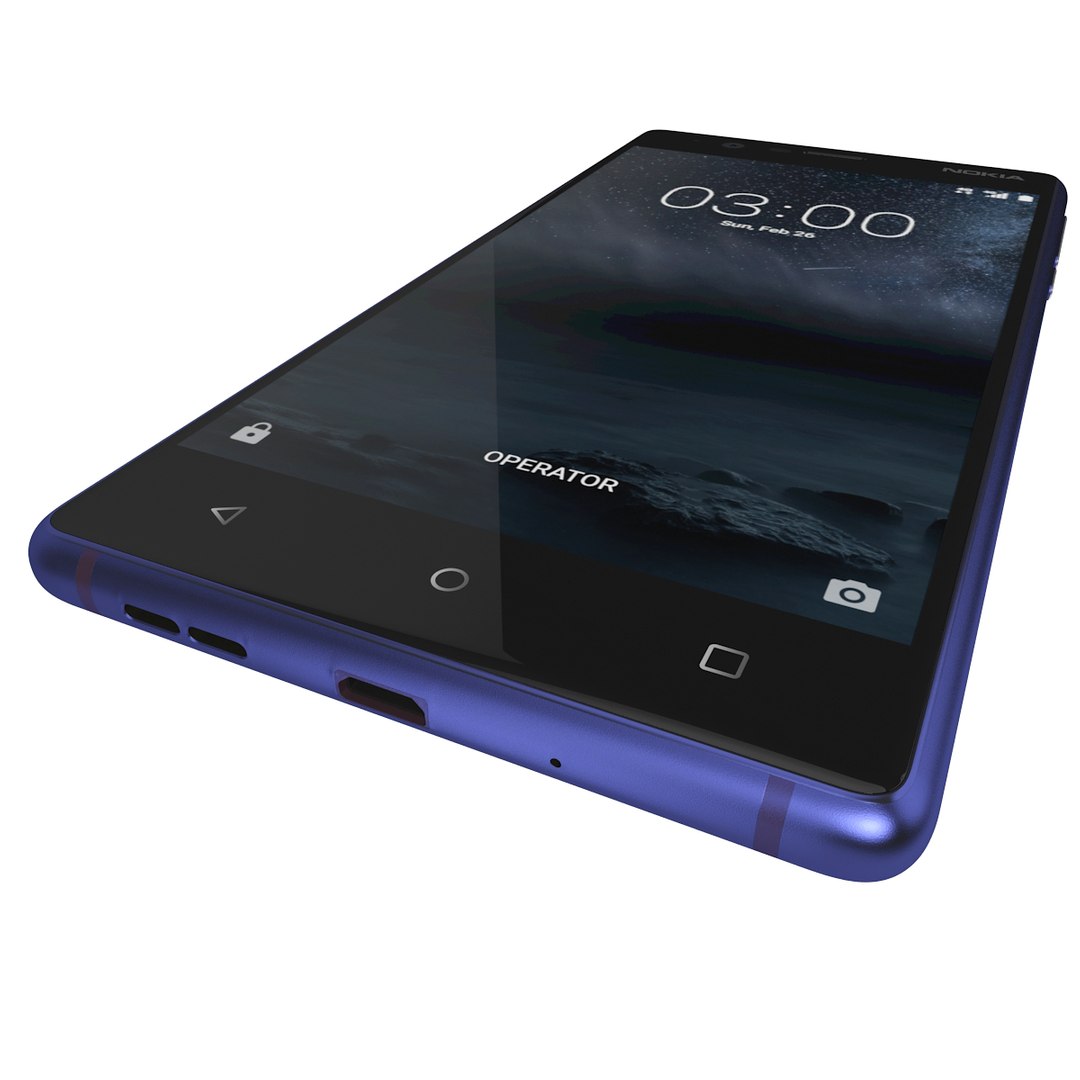 Realistic Nokia 3 Tempered 3d Model