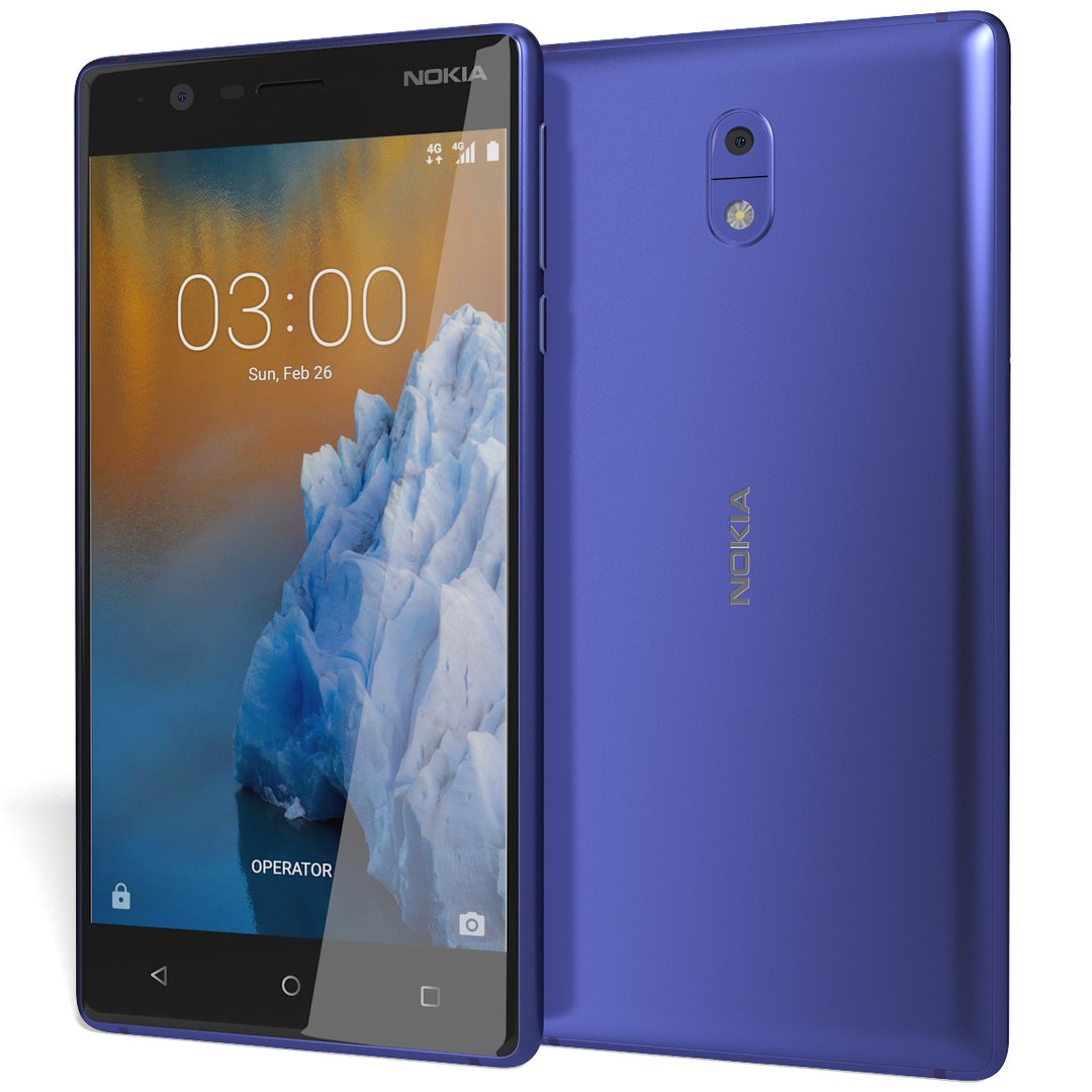 Realistic Nokia 3 Tempered 3d Model